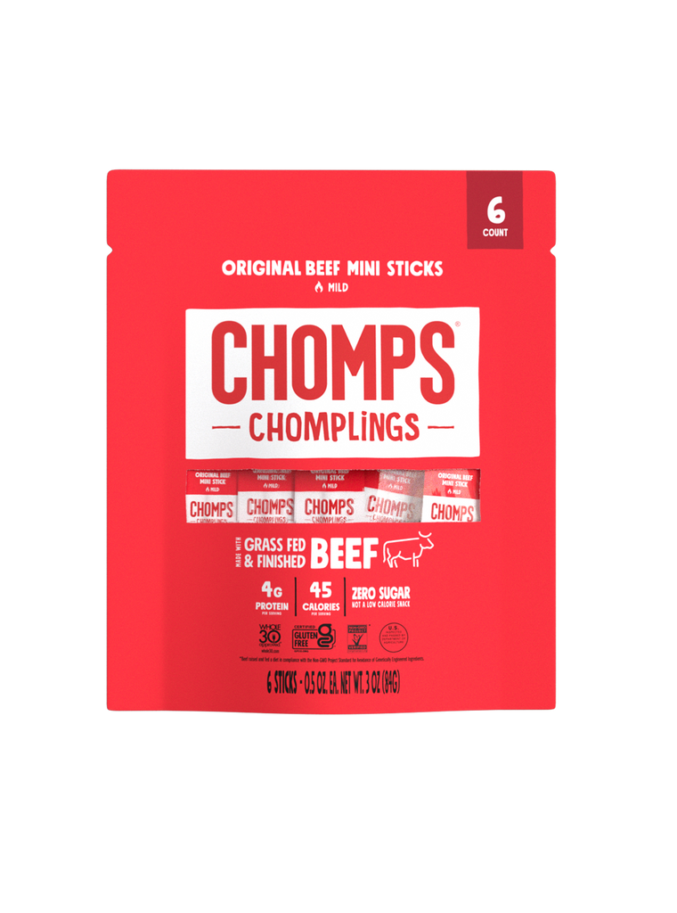 Original Beef Jerky Snack Packs 6 ct. | Chomplings | Chomps | Chomps