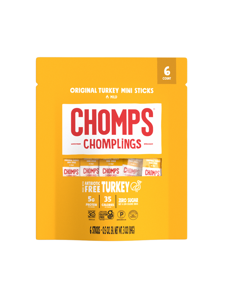 Turkey Jerky Snack Packs 6 ct. | Chomplings | Chomps