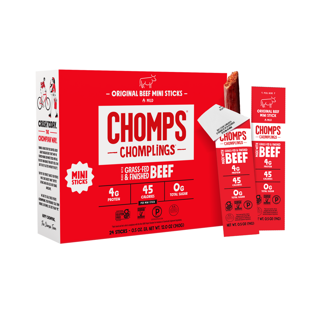 Gluten Free Mini Beef Sticks | Chomplings | Chomps