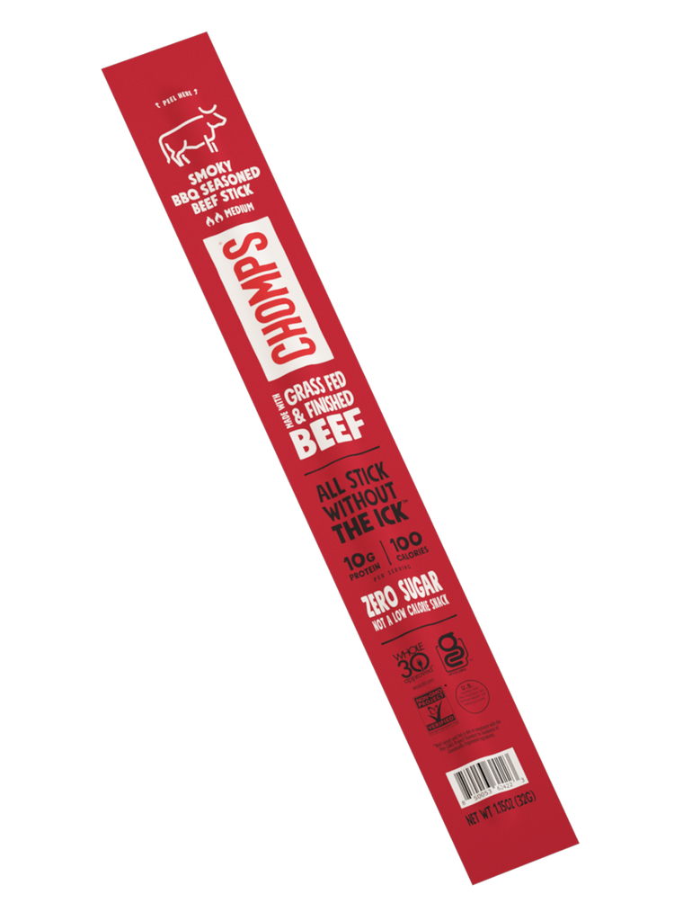 BBQ Beef Sticks | 100% Grass-Fed & Gluten-Free BBQ Sticks | Chomps