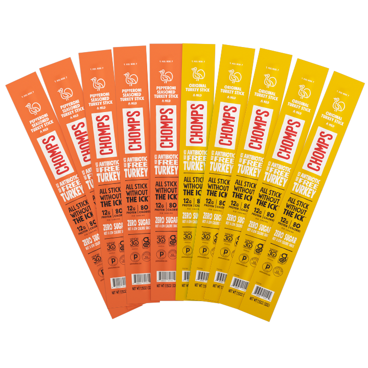 Turkey Jerky Stick Flavor Variety Pack | Chomps