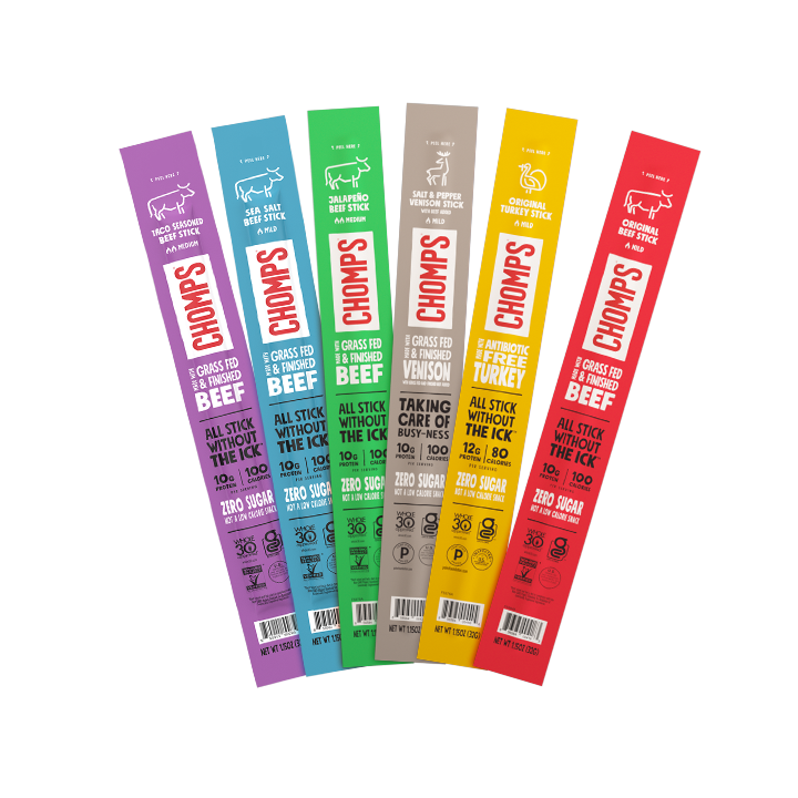 Flavored Meat Stick Trial Pack | Keto Friendly Snacks | Chomps