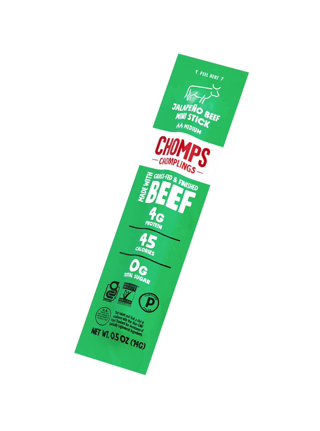 Mini Jalapeño Beef Sticks | Chomplings Portable Protein Snack | Chomps