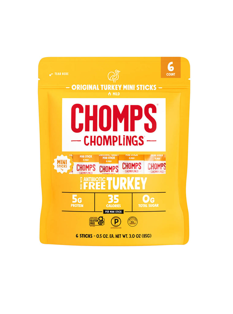 Turkey Jerky Snack Packs 6 ct. | Chomplings | Chomps