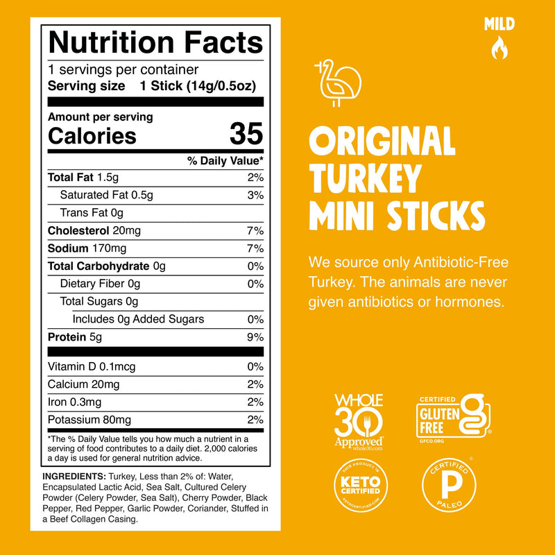 Mini Turkey Jerkey Stick | Chomplings | Chomps