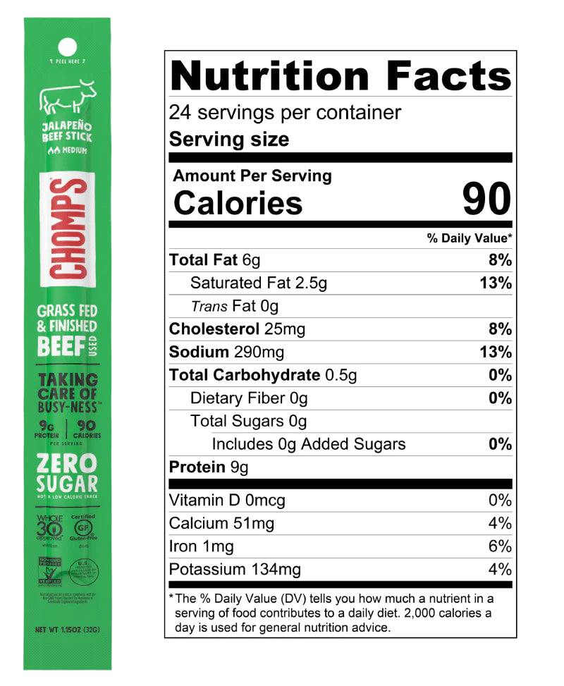 Beef Jerky Stick Flavor Variety Pack | Chomps